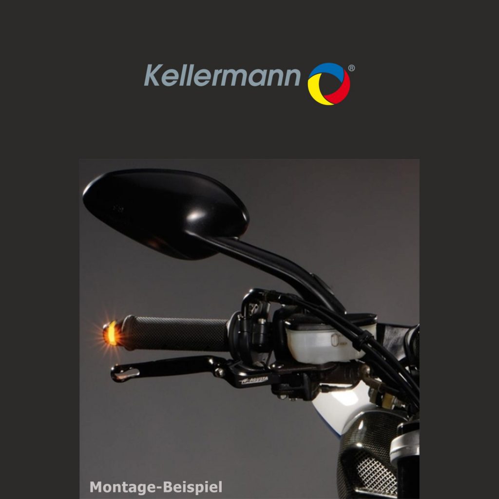 KELLERMANN LED Lenkerenden-Blinker BL2000 DARK (Paar) - E-MOTO-X