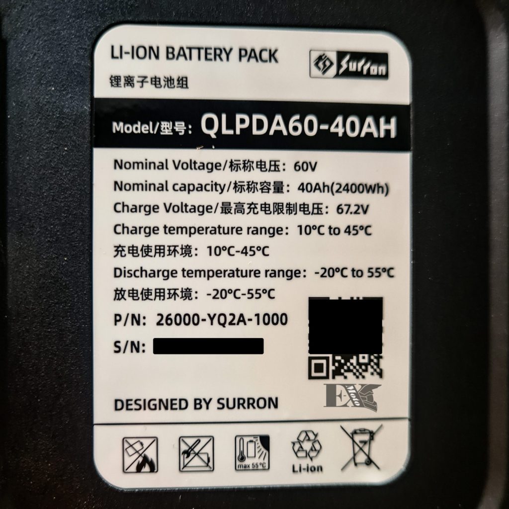 Original SUR-RON Light Bee Akku 60V/40Ah - E-MOTO-X